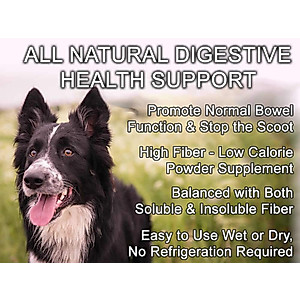 All Natural Digestion Support, Diarrhea Relief & Anal Gland Health Supplement for Dogs - Good Karma Naturals Bulk Up 100% Natural Dog Digestive Fiber Pumpkin Powder (8oz Bag)