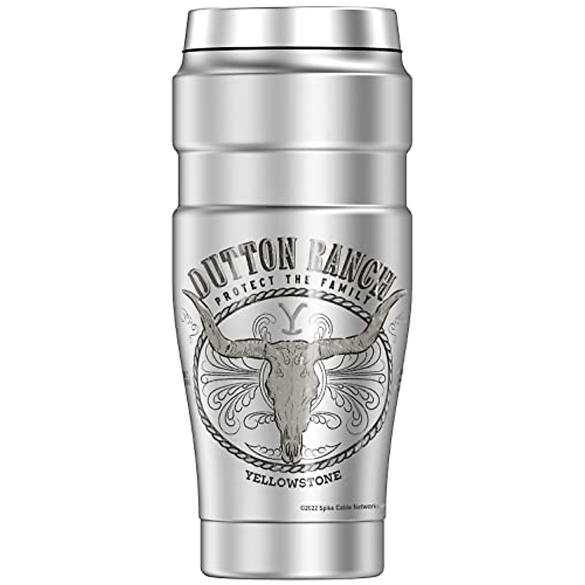 THERMOS Yellowstone OFFICIAL Yellowstone Dutton Ranch STAINLESS KING Stainless Steel Travel Tumbler, Vacuum insulated & Double Wall, 16oz