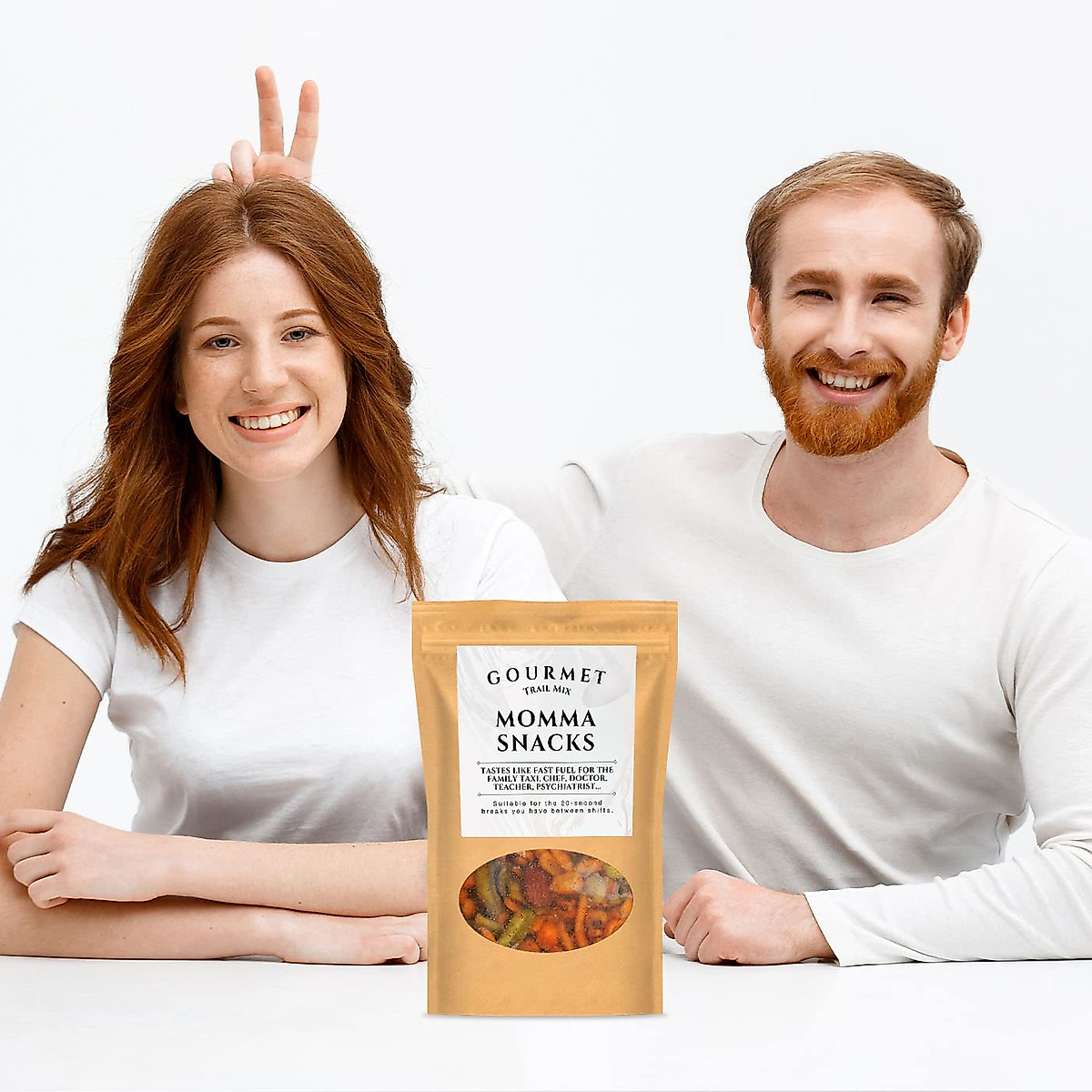 Kepperton Momma Snacks Trail Mix - Gourmet Seasoned Crunchy Blend Food Gift Funny White Elephant Gag Gifts for Mothers Day Friends Womens Stocking Stuffers