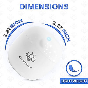 BEESQUALY Portable UV Light Sterilizer and Sanitizer Box, UV-C Cleaner Box for Pacifiers and More, 99.99% Sterilization Rate, USB Rechargeable, White