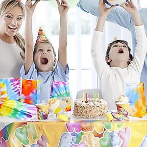 JOHOUSE 54PCS treat bags,paper lunch bags,party favor bags for kids birthday,tie dye party favors paper gift bags for Birthdays,Baby Shower,weddings,Party Favor,Holiday Presents