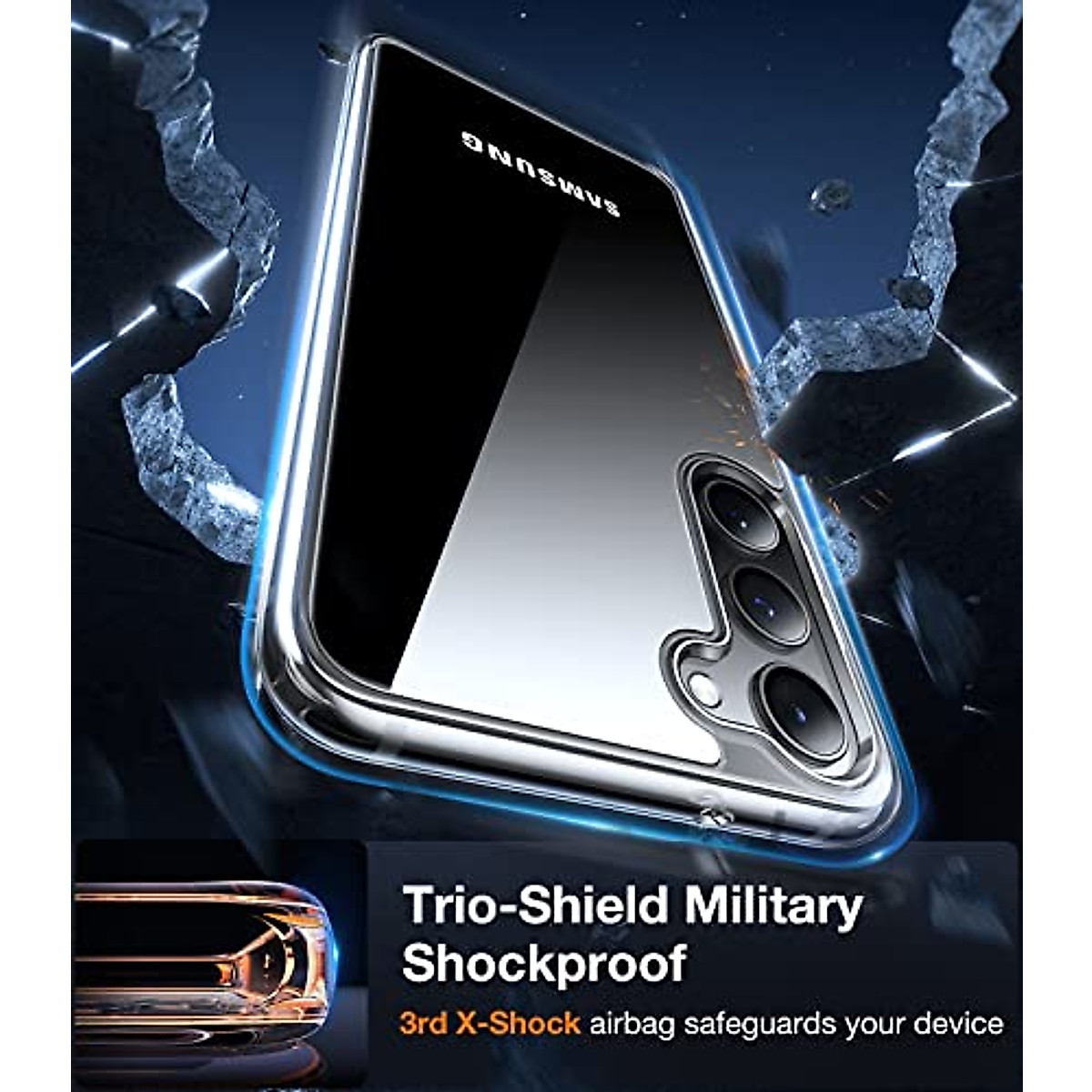 TORRAS Diamond Clear Compatible for Samsung Galaxy S23+ Plus Case 6.6 inch, Non-Yellowing, Shockproof Protective Military Grade Drop Tested, Hard Back Slim Thin Clear Case for S23 Plus 2023, Clear