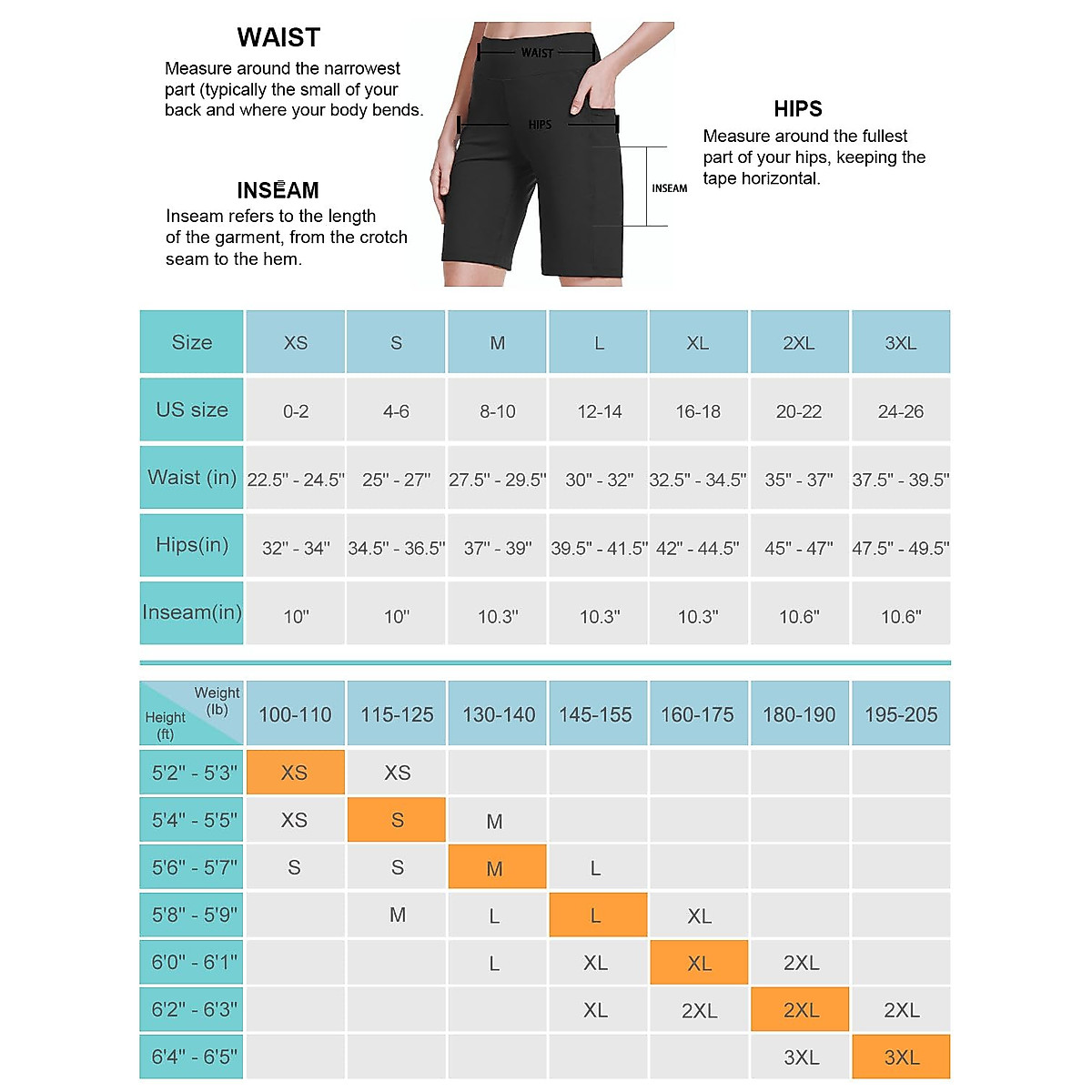 BALEAF Women's 10" Bermuda Shorts Long Athletic Workout Knee Length High Waisted Yoga Running Shorts with 3 Pockets Black L