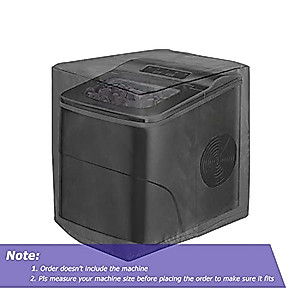 PASONIKA Ice Maker Cover, Countertop Appliances Ice Machine Cover, Dust Resistant Protector, Grey