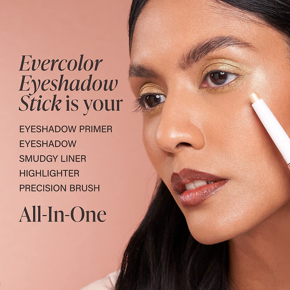 Mally Beauty Evercolor Eyeshadow Stick - Dune Matte - Waterproof and Crease-Proof Formula - Easy-to-Apply Buildable Color - Cream Shadow Stick