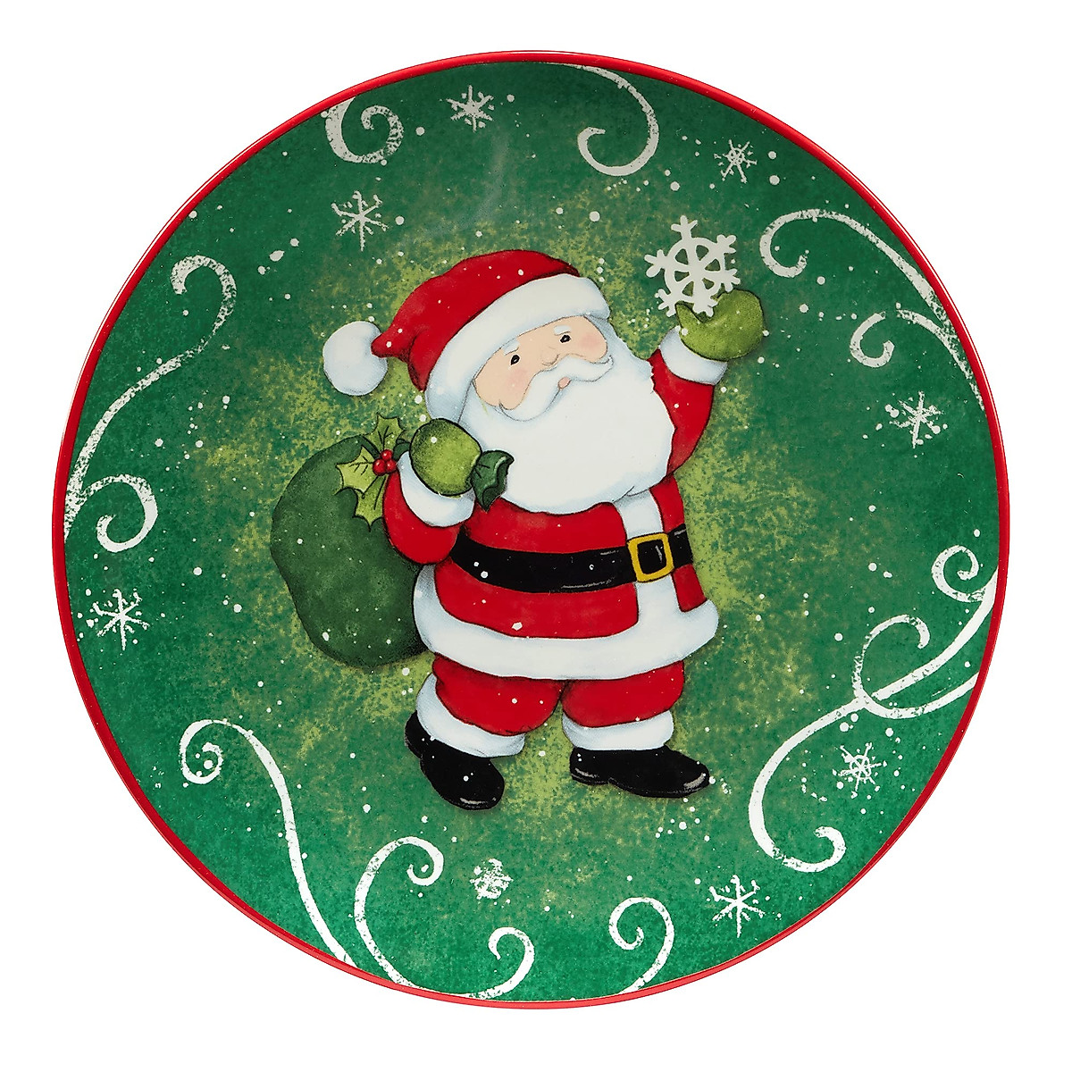 Certified International Holiday Magic Santa 9" Dessert/Salad Plates, Set of 4