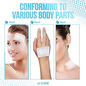 JJ CARE Adhesive Island Dressing [Pack of 100], 2x3 Sterile Bordered Gauze Dressing, Individually Wrapped Island Wound Dressing with Highly Absorbent Non-Stick Center Pad