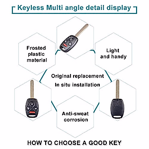 SELEAD 4 Buttons Key Fob Keyless Entry Remote fit for 2006-2013 for Honda for Civic Antitheft Keyless Entry Systems 3248A-S0084A 1pc US Stock