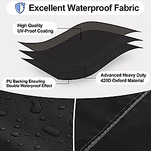 OutdoorLines Waterproof Heavy Duty BBQ Grill Cover - Universal Barbecue Grill Covers UV Resistant Barbeque Gas Grill Cover for Outdoor Universal Grills, 58L x 24W x 44H Inch, Black