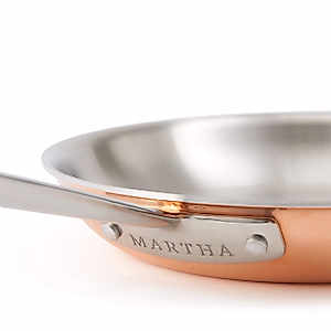 Martha Stewart Martha 12" Stainless Steel Saute Fry Pan - Copper Exterior/Satin Interior