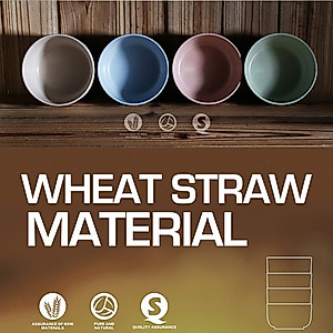 Cabilock 6pcs Wheat Straw Bowls Kids Bowl for Kids Wheat Straw Tableware Suit Dessert Bowl