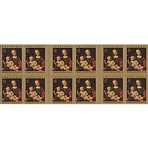 2007 Xmas Madonna and Child 41 Cent Stamps Booklet of 20 Scott 4206a