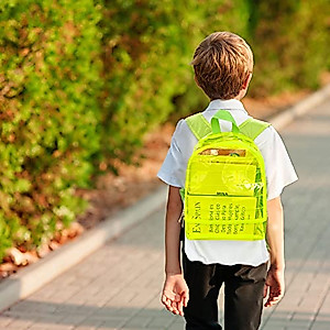 CCelia's Small Clear Backpack For Kids, Preschool Clear backpack For Toddlers, Transparent Backpack For Beach, Highlight Yellow