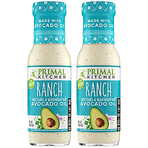 Primal Kitchen Ranch Dressing & Marinade, Made with Avocado Oil and Cage-Free Eggs, 8 Fluid Ounces, Pack of 2