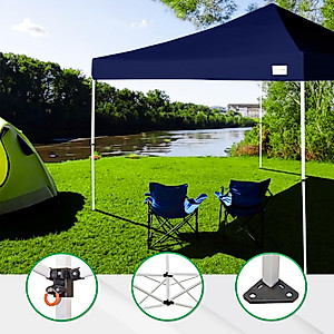 Caravan Canopy V-Series 12 x 12' Tent Sidewalls with V-Series 2 12 x 12' Pop-Up Tent Slanted Leg Instant Canopy & 4 6-Pound Cement Weight Plates