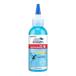 Fresh Breath Certified Wellness Collection Vet Recommended Peanut Butter Oral Care Clean Teeth Gel for Dogs, 4oz - Removes Plaque & Tartar - Cleans Teeth - Dog Dental Care - No Brushing Required