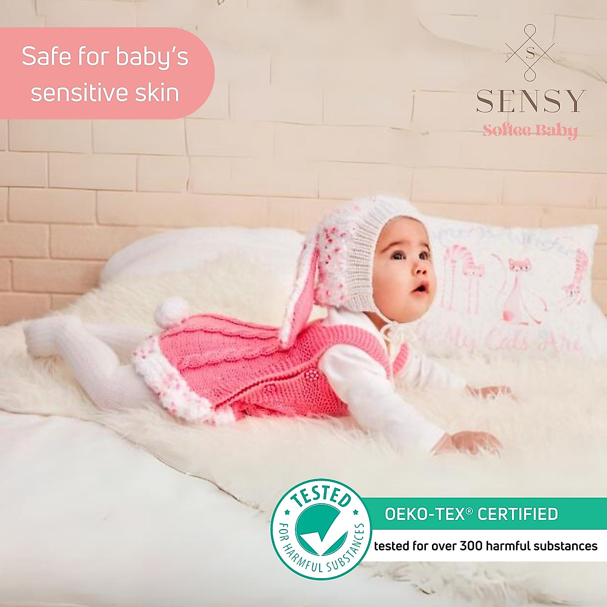 Sensy Softee Baby Yarn, 3.5 oz, 275 Yards, Gauge 3 Light (Blue)