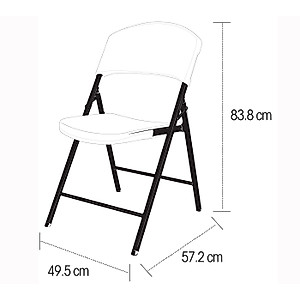 Lifetime Products Contoured Folding Chair, White