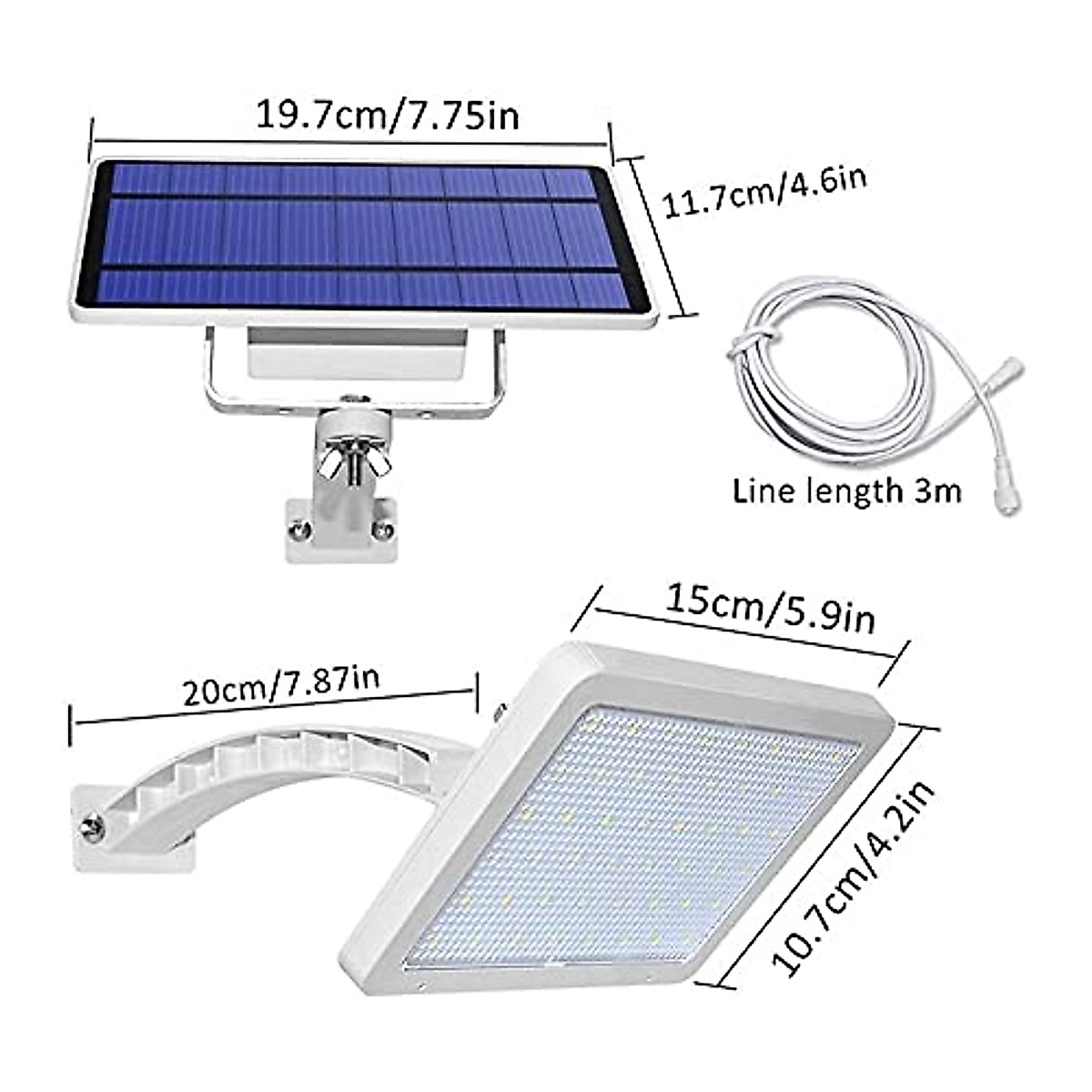 KLFJFD Solar Lights Outdoor,48 LEDs Solar Light for Outdoor Garden Wall Yard LED Security Lighting with Adjustable Lighting Angle,for Home Garden