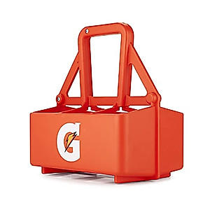 Gatorade 6ct Squeeze Bottle Carrier, Team Equipment, Bottle Caddy, Bottle Holder, Bottles Not Included, Orange
