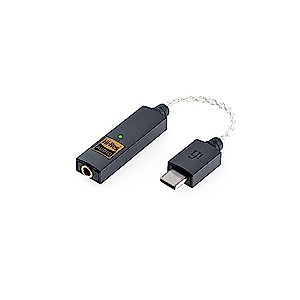 iFi GO link - DAC & Amplifier - USB-C to 3.5mm Adapter - Improve Headphone Sound from any Device - Gold-plated 3.5mm Headphone Socket – Flexible Cable - Supports Hi-Resolution 32-bit/384kHz/DSD256/MQA