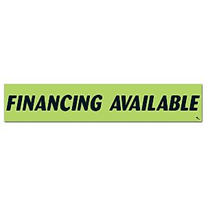 Vinyl Highlights Windshield Slogans Window Stickers (Black Text On Fluorescent Green) (14-1/2" x 2-3/4") (12 per Pack) (FINANCING Available)