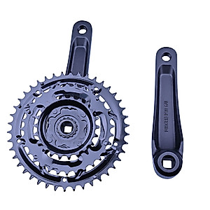 FOMAS Crankset,Mountain Bike Crankset,Square Taper crankset,Fit to 8 Speed Or Less Freewheel and Cassette,22/32/42T Bicycle Crankset,170mm Crank Arm,Suitable for 9/16" Pedal.