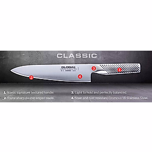 Global GS-6-4 inch, 10cm Straight Knife 4" Paring, Stainless Steel