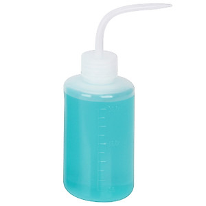Labasics Chemical Wash Bottle, 3-Pack Plastic Safety Lab Squeeze Wash Bottle, LDPE with Narrow Mouth, 250 ml (8 oz)/3 Bottles