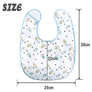 norinori Baby bib waterproof feeding bibs - baby food bib 4pack adjustable soft for Boy Girl 6-24M