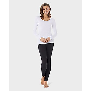 32 Degrees Women's 2 Pack Performance Ultra Light Thermal Baselayer Legging Pant, BLACK/BLACK, Large
