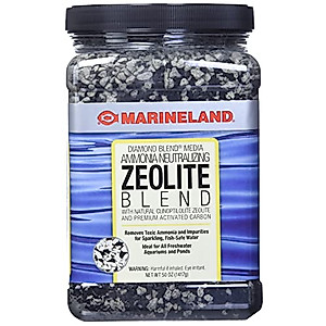 Marineland Diamond Blend 50 Ounces, Ammonia-Neutralizing Zeolite And Carbon, aquarium Filter Media