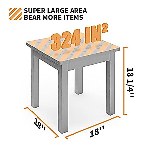 YEFU Adirondack Chair 3-Piece Set （Grey） Plastic Weather Resistant, with 2 Adirondack Chairs + an Outdoor Side Table…