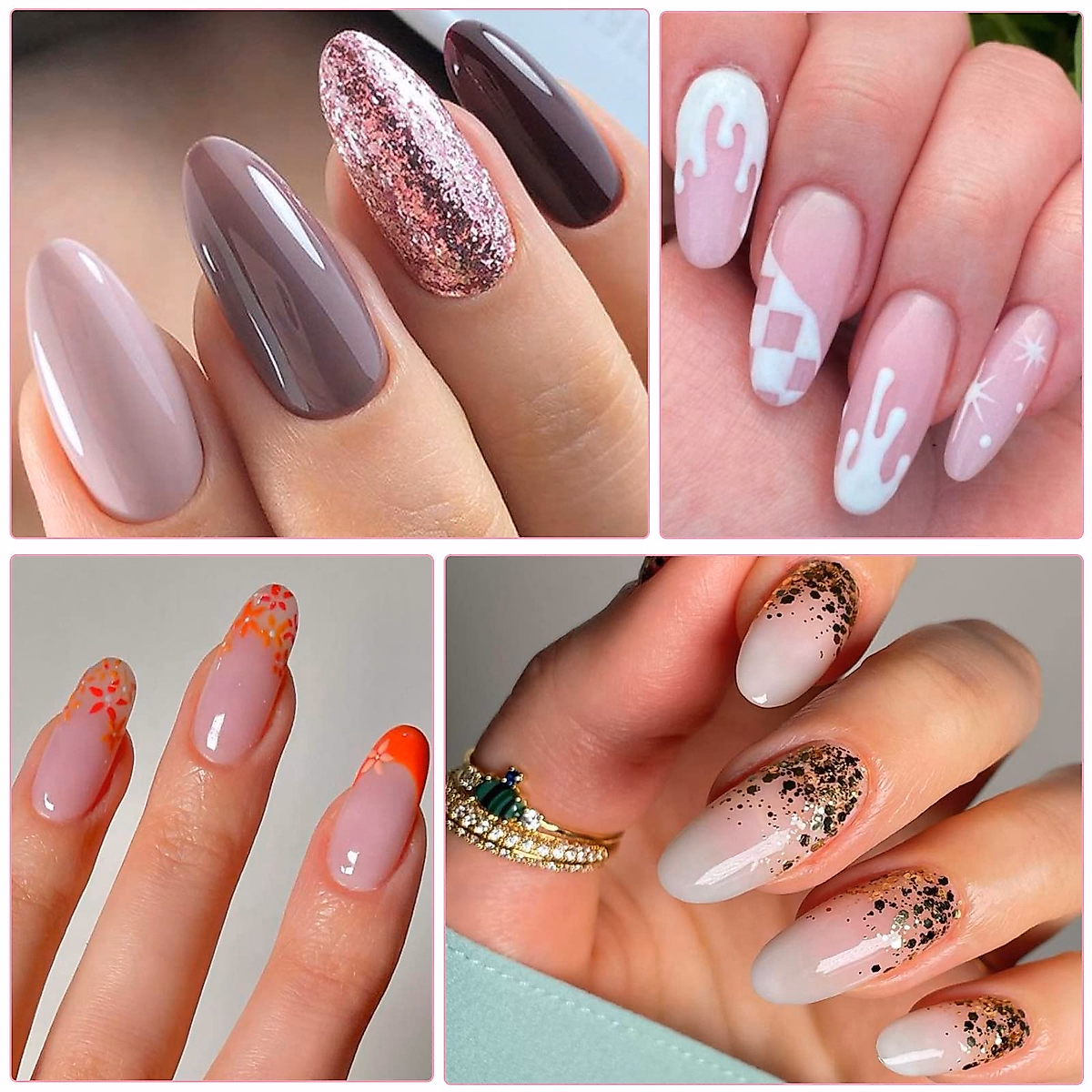 LoveOurHome 600pc Gel Nail Tips Clear Oval Almond Fake Nails Full Cover Artificial False Fingernails for Gel Manicure Extension/Acrylic Nail Design Press on Nail Making