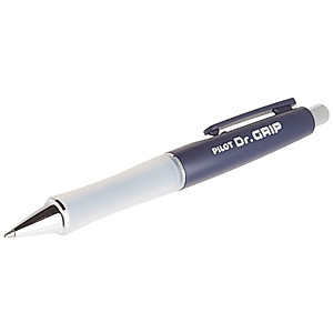 PILOT Dr. Grip Refillable & Retractable Ballpoint Pen, Medium Point, Navy Barrel, Blue Ink, Single Pen (36101)