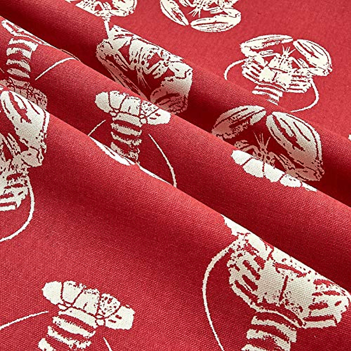 Premier Prints Lobster Timberwolf Red/Macon, Fabric by the Yard