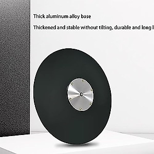 Dxcaicc Glass Turntable for Dining Table, Black Lazy Susan Table Top, Round Home Hotel Table Serving Turntable,90cm