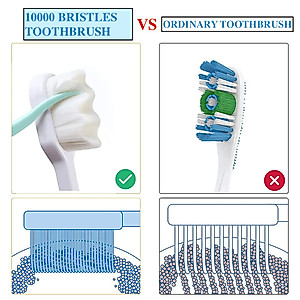 Qubccum 8 Pack Small Dog & Cat Toothbrush Kit, 360º Pet Toothbrush/Mini Head/Dual Head / 10000 Ultra-Soft Bristles Tooth Brush/Finger Toothbrushs for Cat Kitten Doggie Dental Care, Oral Hygiene