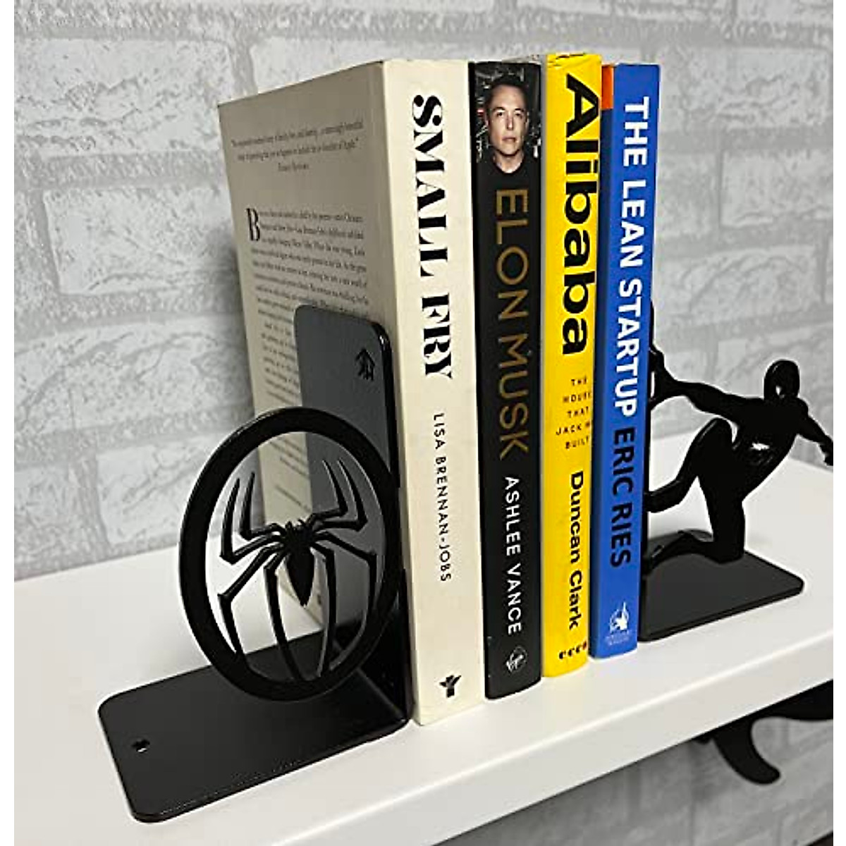 HeavenlyKraft Superhero Decorative Metal Bookend, Non Skid Book End, Book Stopper for Home/Office Decor/Shelves, 5.9 X 3.9 X 3.14 inch per Piece, Support Outside