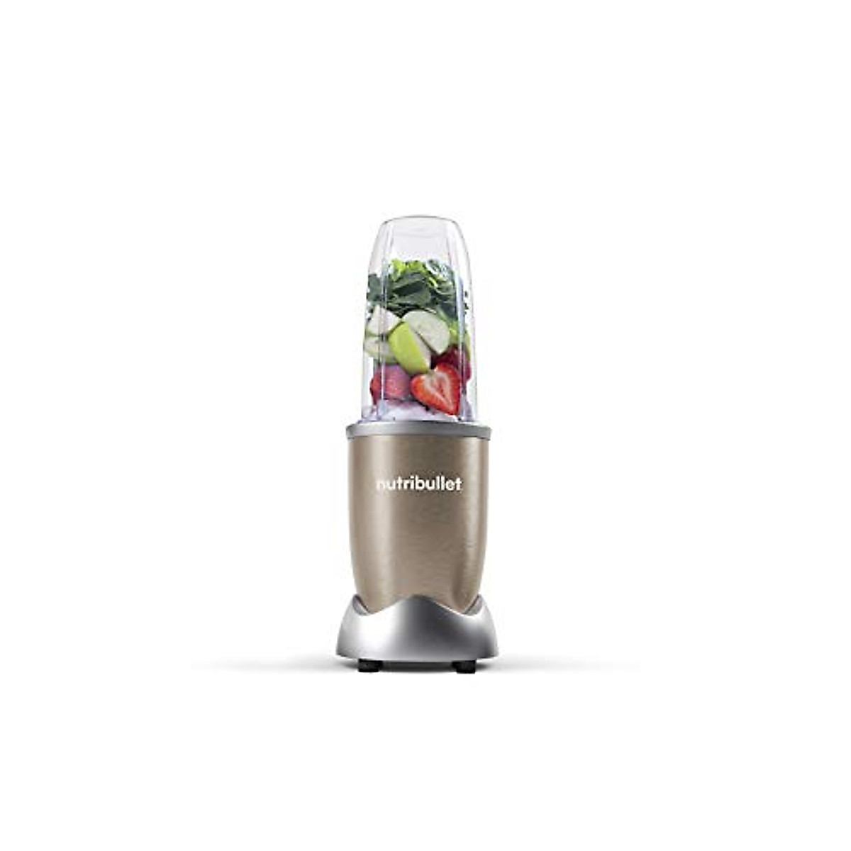 NutriBullet Pro - 13-Piece High-Speed Blender/Mixer System with Hardcover Recipe Book Included (900 Watts) Champagne, Standard