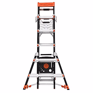 Little Giant Ladders, Select Step, 6 to 10 ft, Adjustable Step Ladder, Fiberglass, Type IAA, 375 lbs weight rating, (15131-001)