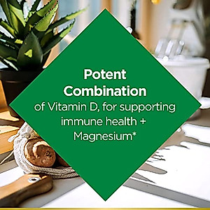 Nature's Bounty Advanced Vitamin D3 with Magnesium Citrate Immune Formula, Supports Immune and Bone Health, 90 Tablets