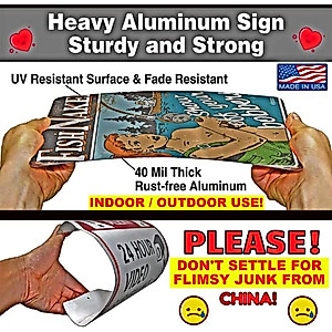 WORLD'S GREATEST SIGNS! 8"x12" All Weather Metal Sign! Tiki Bar Pool Hot Tub Decor (Cabana Boy Retro)