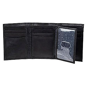 Levi's Men's Trifold Wallet-Sleek and Slim Includes Id Window and Credit Card Holder , Andrew Black, One Size