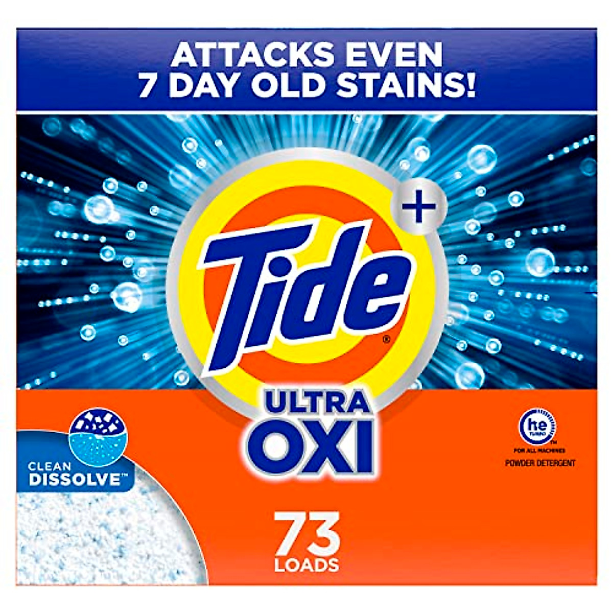 Tide Plus Ultra Oxi Powder Laundry Detergent, 73 loads, 127 oz