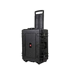 Monoprice Weatherproof / Shockproof Hard Case with Wheels - Black IP67 level dust and water protection up to 1 meter depth with Customizable Foam, 25" x 19" x 11"