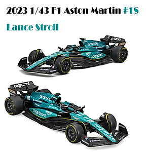HTLNUZD Bburag New 2023 1/43 F1 AMR23#18 Stroll Alloy Racing Formula One for Aston Martin Adult Model Car DieCast Hardcover Version Collectible