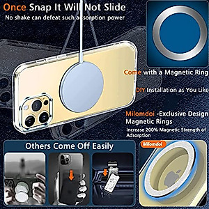 Milomdoi [10 in 1 for iPhone 14 Pro Max Case Clear with 3 Pack Screen Protector Accessories 3 Pack Camera Lens Cover Protective Slim Thin Cute Phone Cases Funda Suitable with MagSafe Women Men