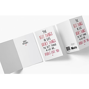 Karto Sweet Birthday Card for Men Women, 5.5 x 8.5 Happy Birthday Card for Him Her, Birthday Card for Dad Mom Husband Wife, Brother Sister Friend Birthday Card - People Like You