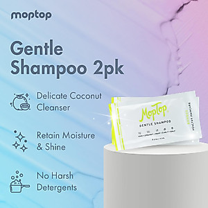 MopTop Trial Travel Sample Size Bundle, 2 each Bamboo Gentle Shampoo, Bamboo Daily Conditioner, Bamboo Essence Leave In Conditioner and Citrus Kumquat Curly Hair Custard Styler, 0.5oz sample packets